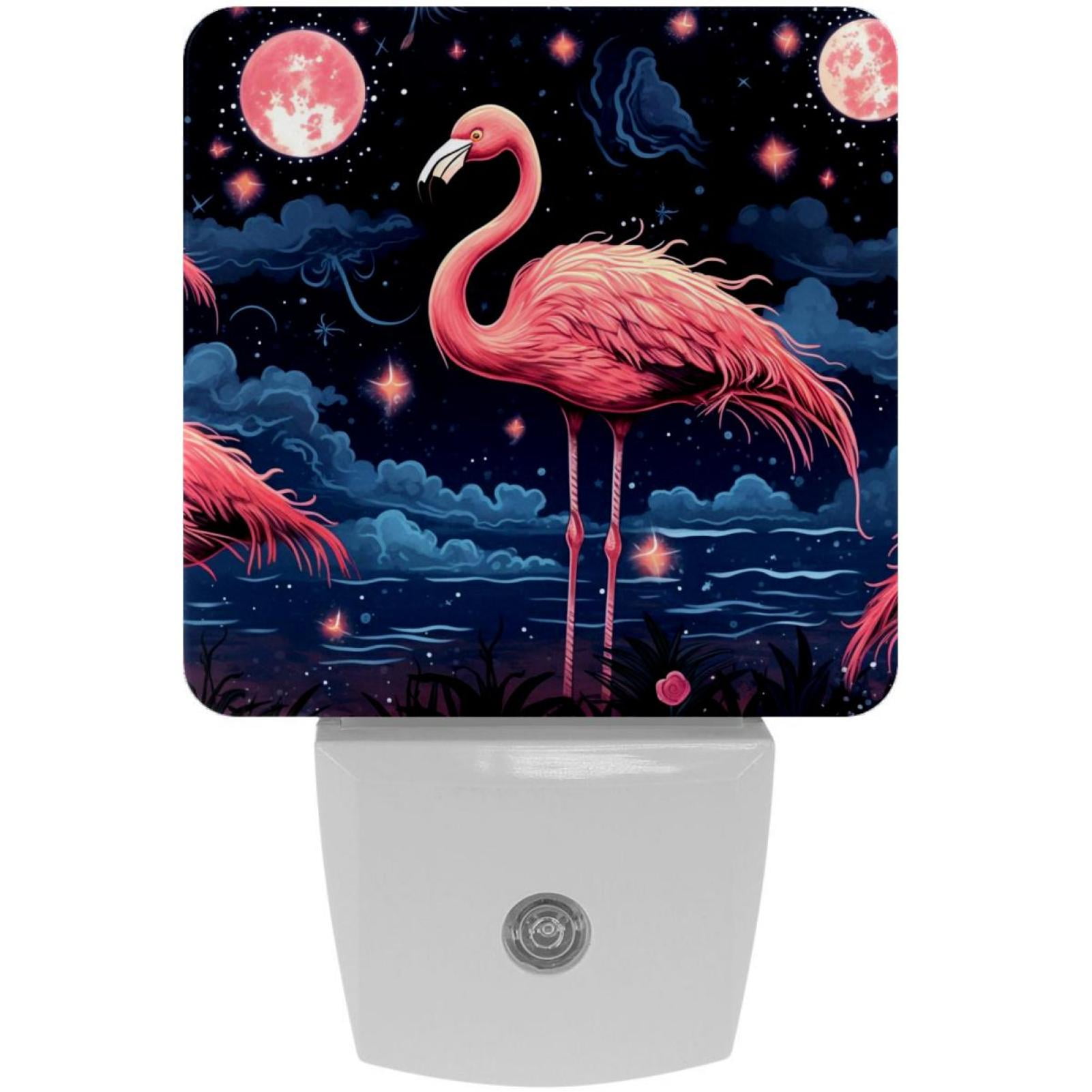 Starry Flamingos LED Square Night Lights - Portable and Stylish for ...