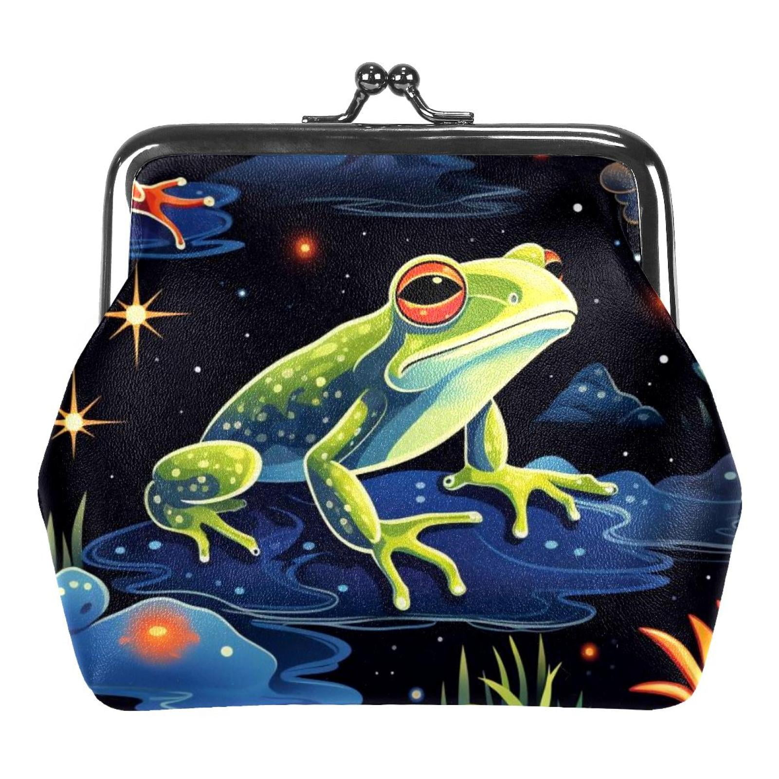 Starry Frog Coin Purse Vintage Pouch Kiss-lock Change Purse Wallets ...