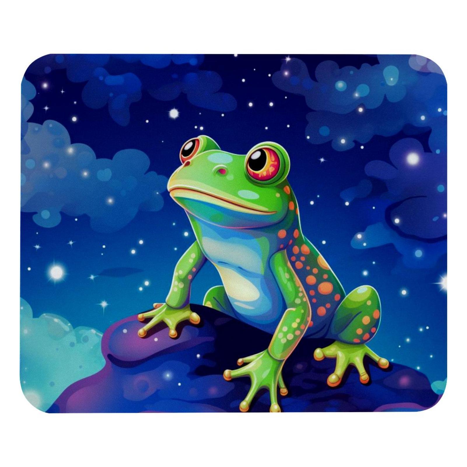 Starry Frog Mouse Pad, Personality Design Rubber Base for Office Decor ...
