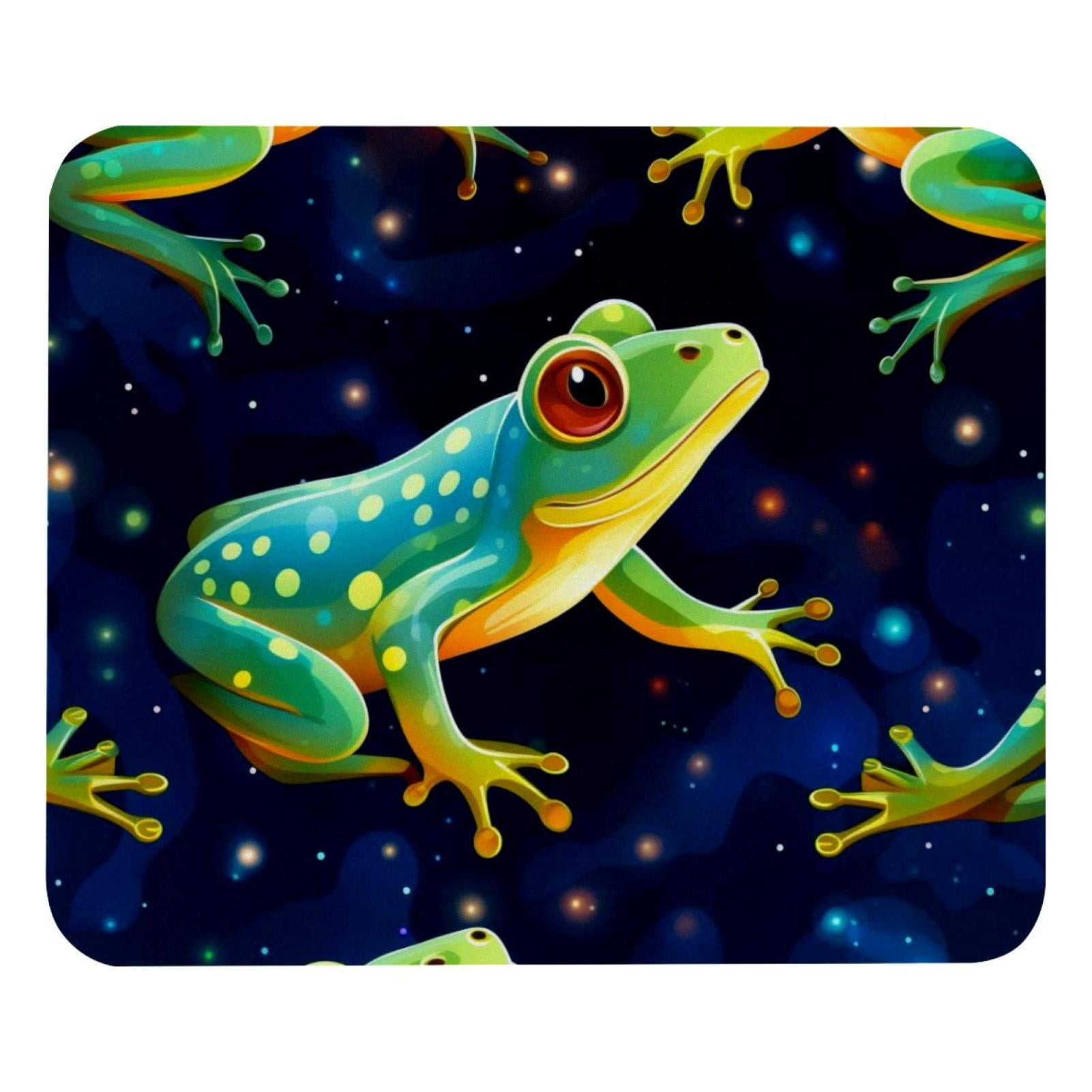 Starry Frog Mouse Pad, Personality Design Rubber Base for Office Decor ...