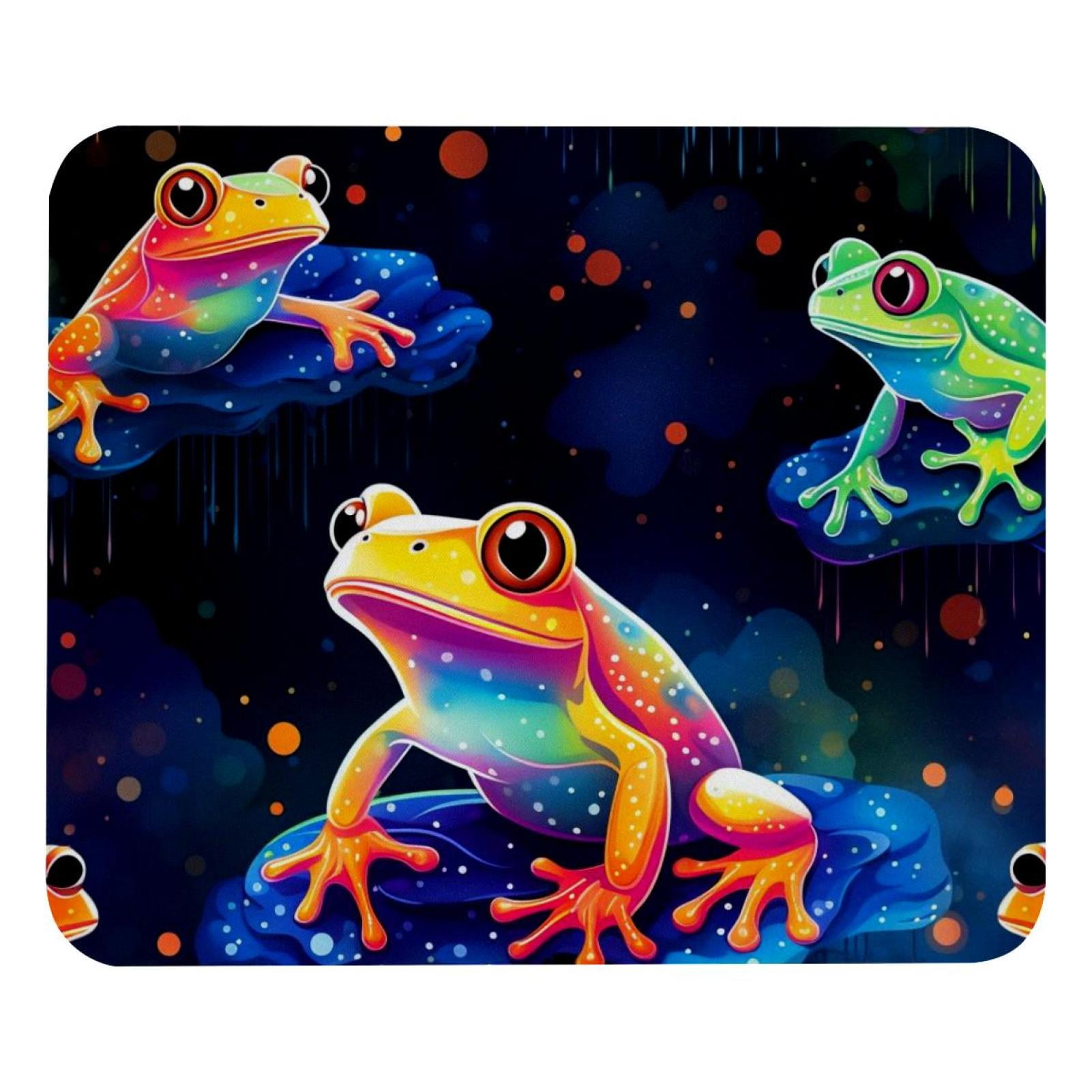 Starry Frog Mouse Pad, Personality Design Rubber Base for Office Decor ...