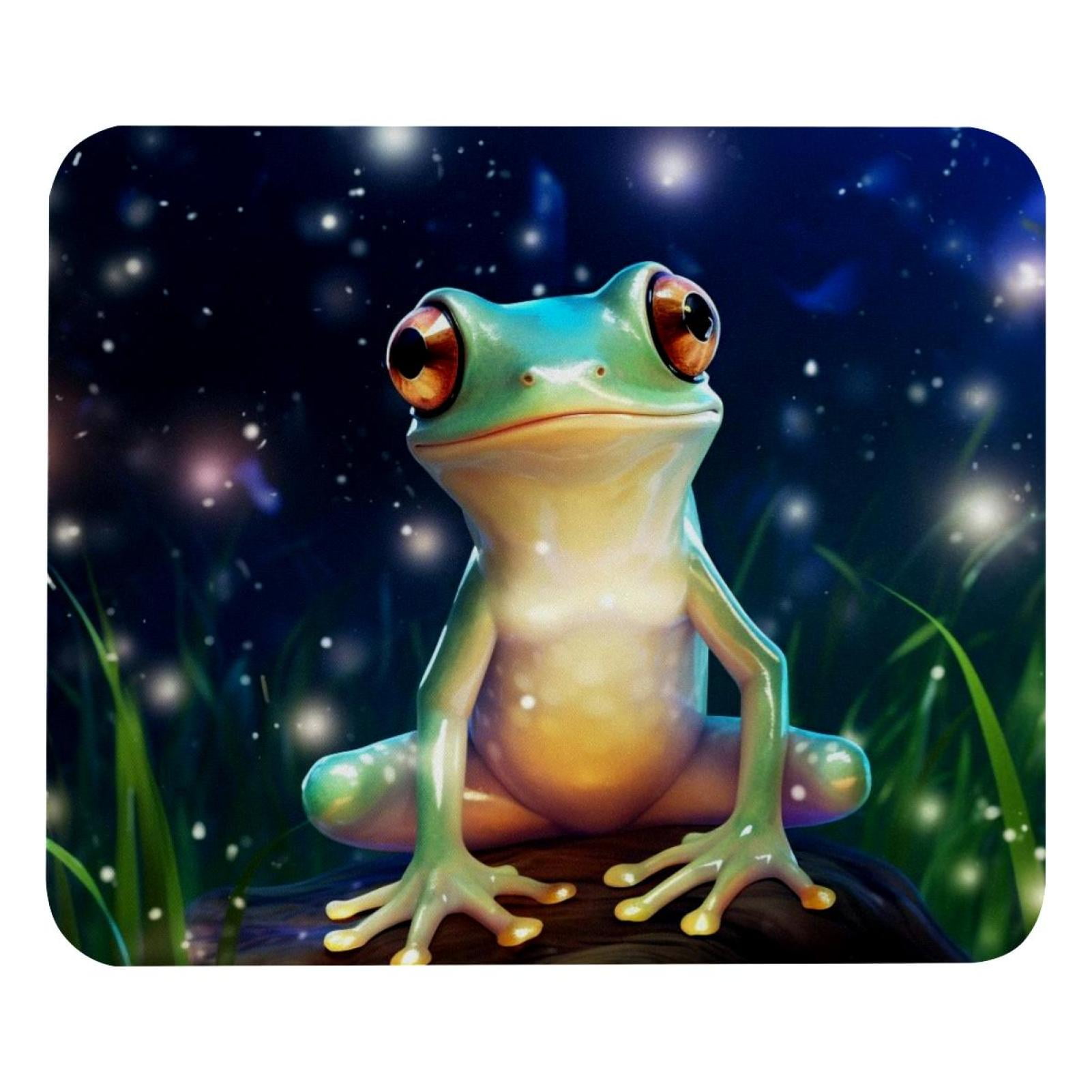 Starry Frog Mouse Pad , Soft Cute Computer Mouse Mat with Rubber Base ...