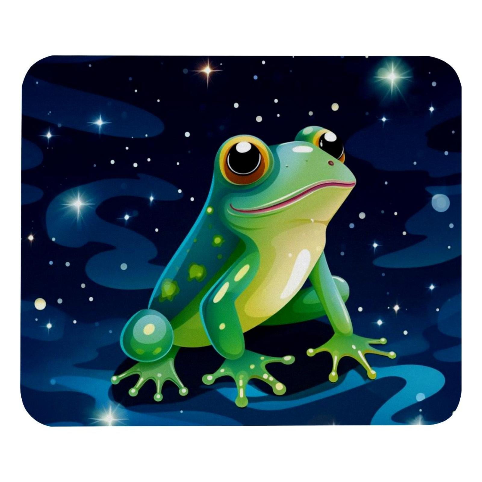 Starry Frog Mouse Pad for Laptop Wireless Mouse Home Office Travel, Portable & Washable ...