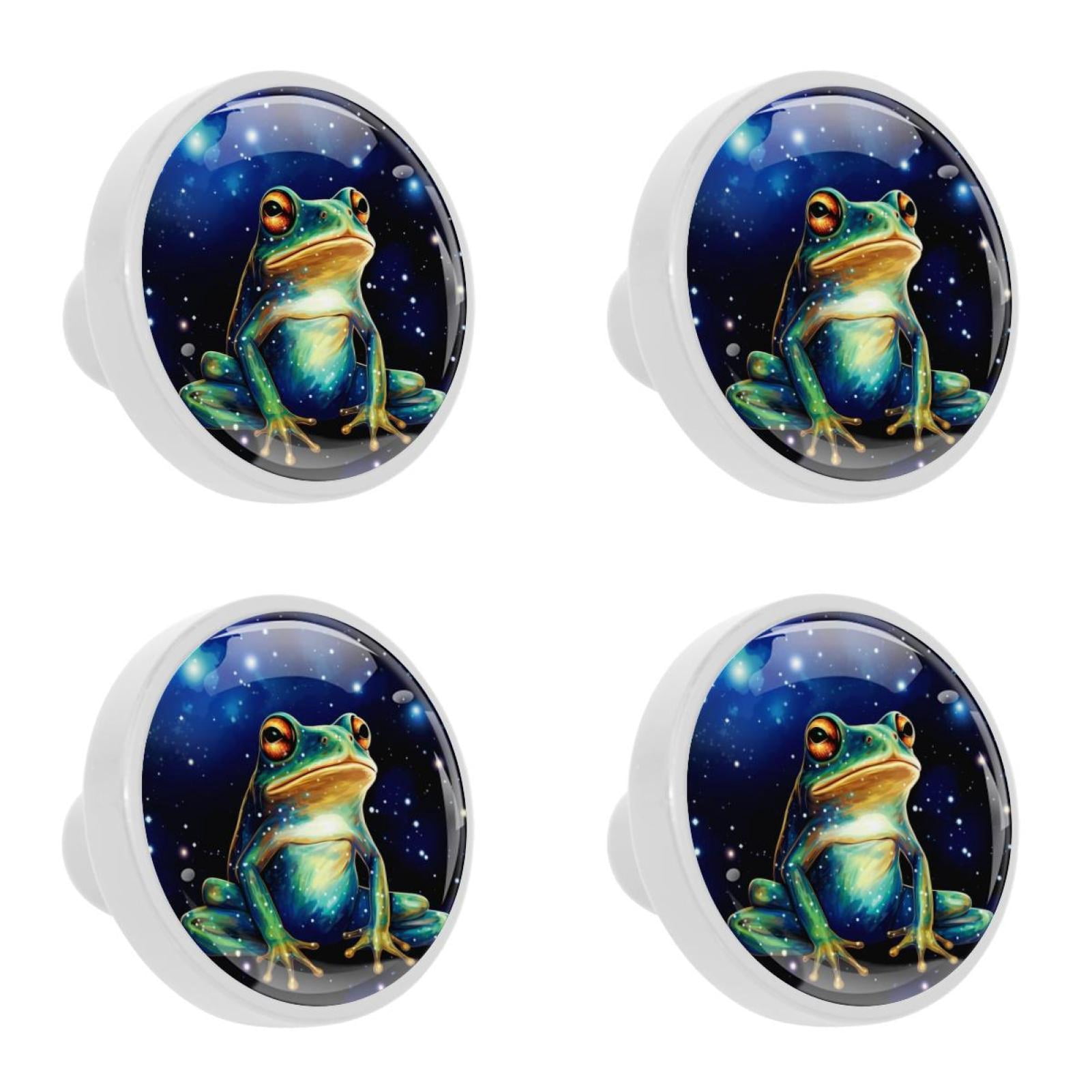 Starry Frog Pattern Cabinet Knob 4 pcs Drawer Knob Cabinet Hardware ...