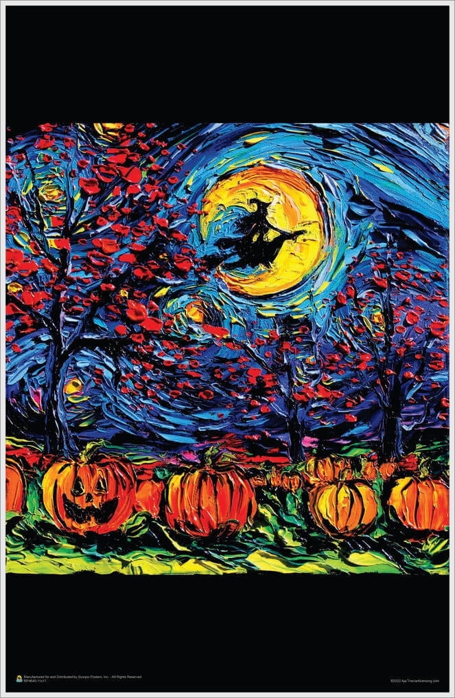 Starry Halloween by Aja Trier Mini Poster 11.5" x 17.5" - Laminated ...