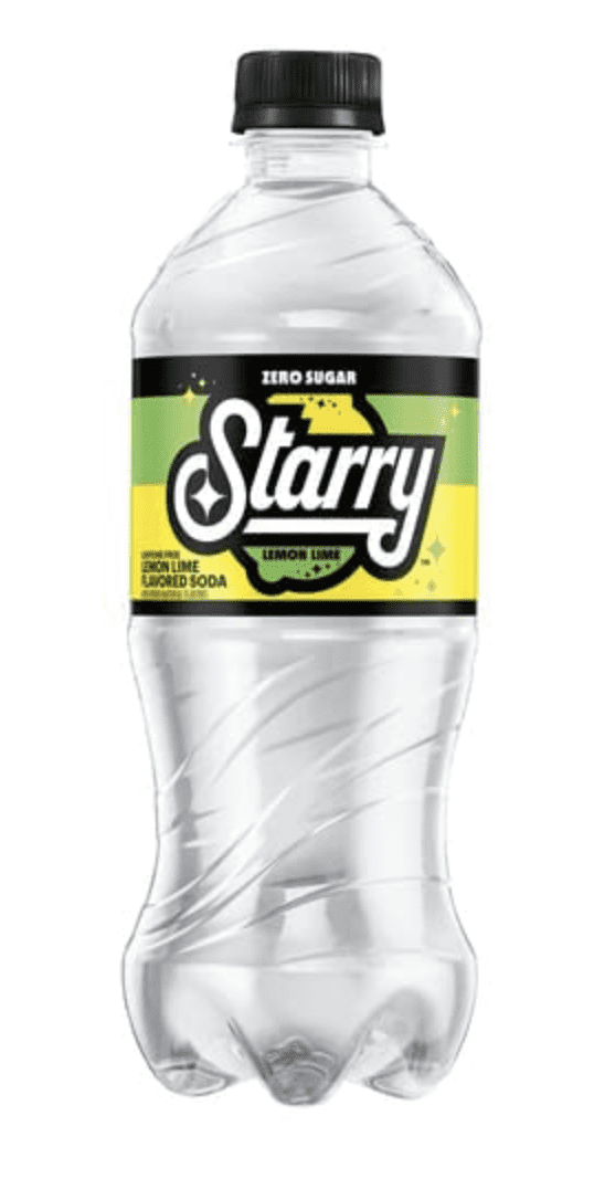 Starry Lemon Lime Zero Sugar Soda, Non-Diet, Free Drink, 20 fl oz ...