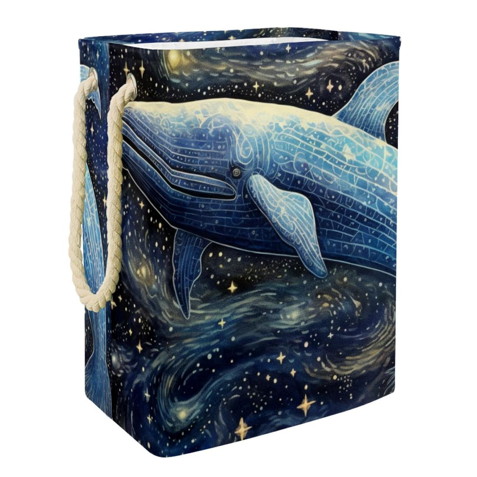 Starry Nebular Whale Laundry Hamper, Collapsible Laundry Baskets Firm ...