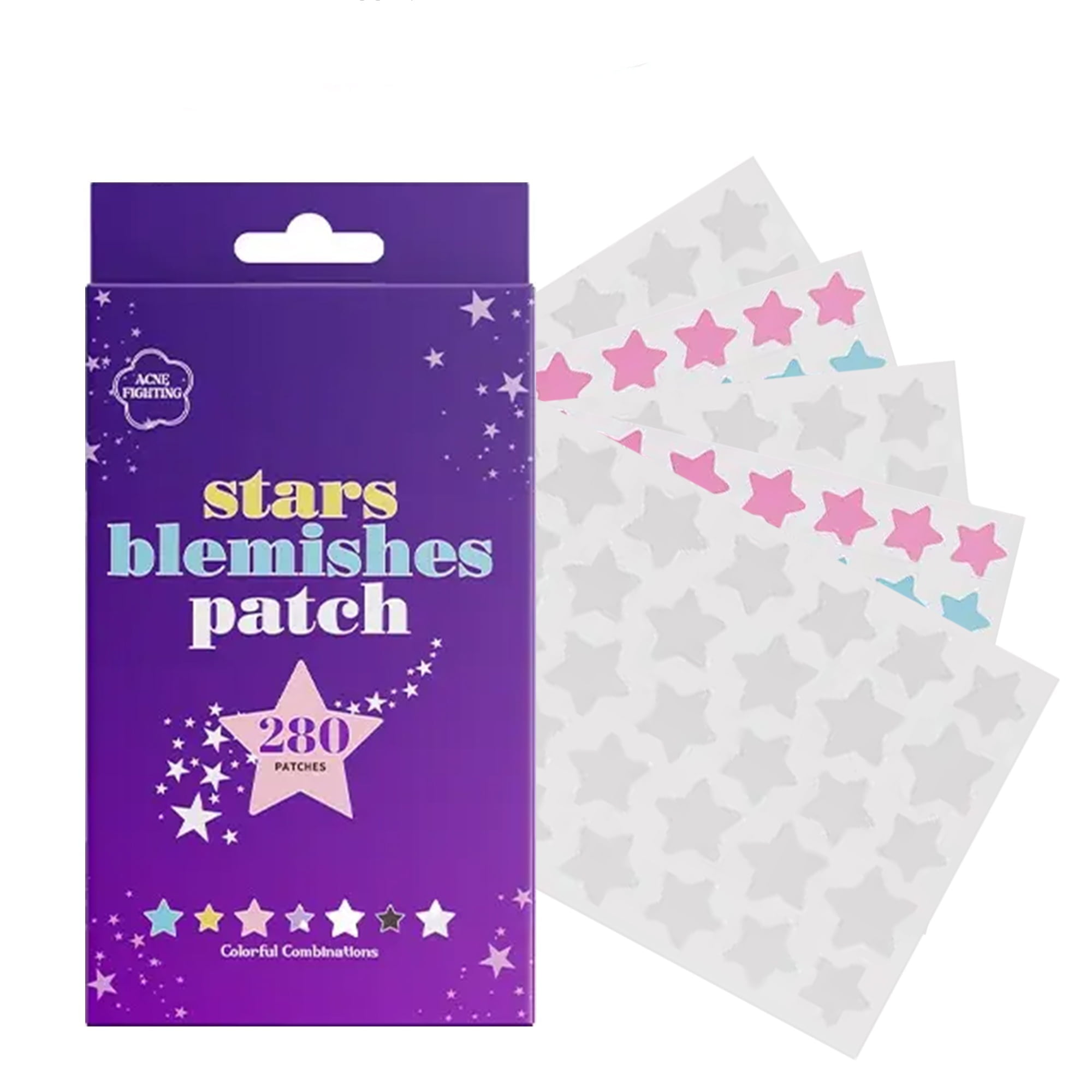 Starry Night Pimple Patches Box | 280 Patches | Glittering Stars for ...