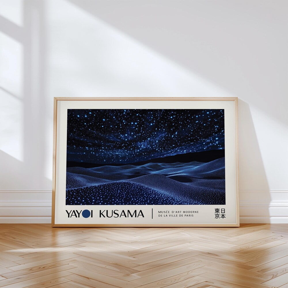 Starry Night Art Print Yayoi Kusama Galaxy Artwork, Celestial Wall ...