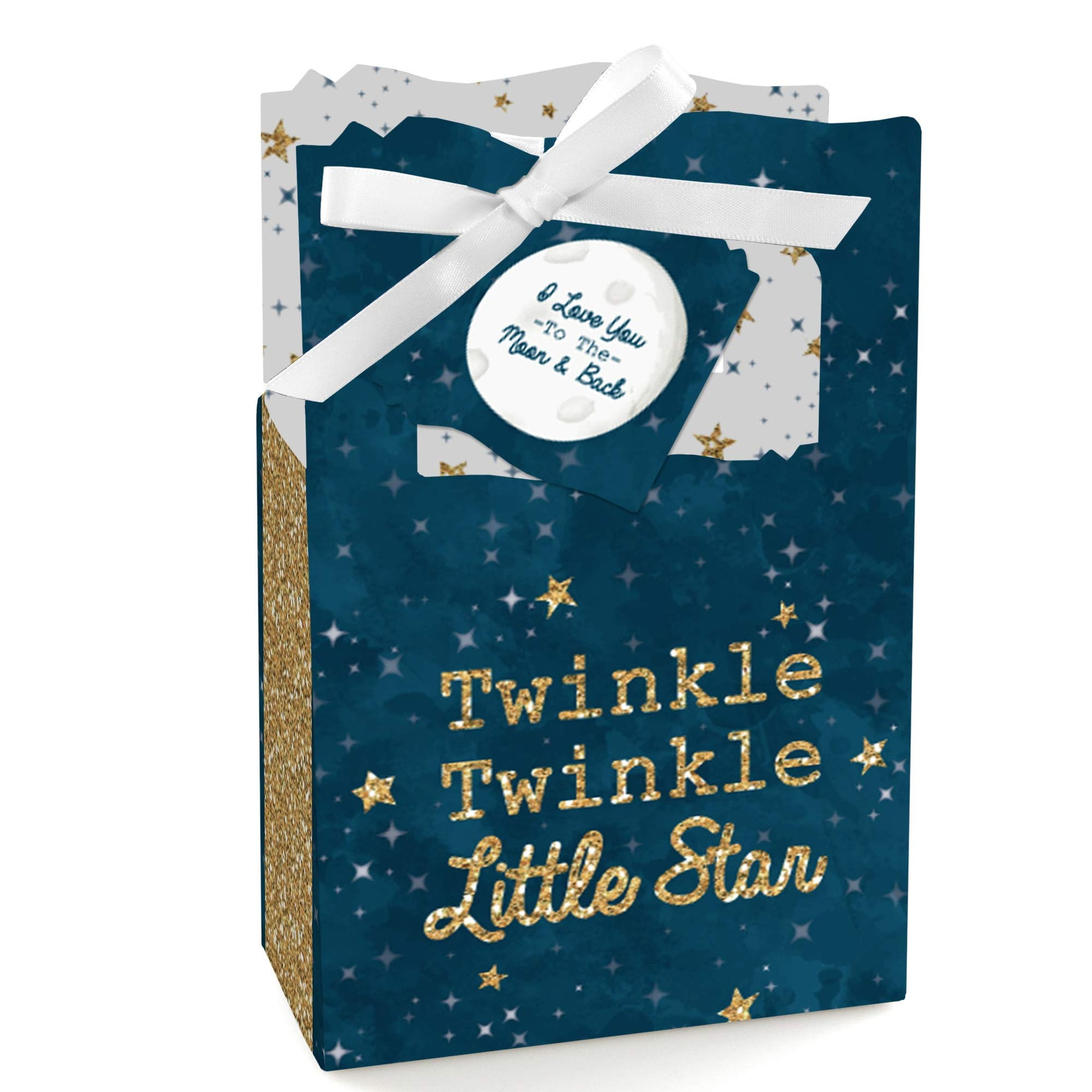 Starry Night Baby Shower Favor Boxes - Set of 12 Delightful Twinkle ...