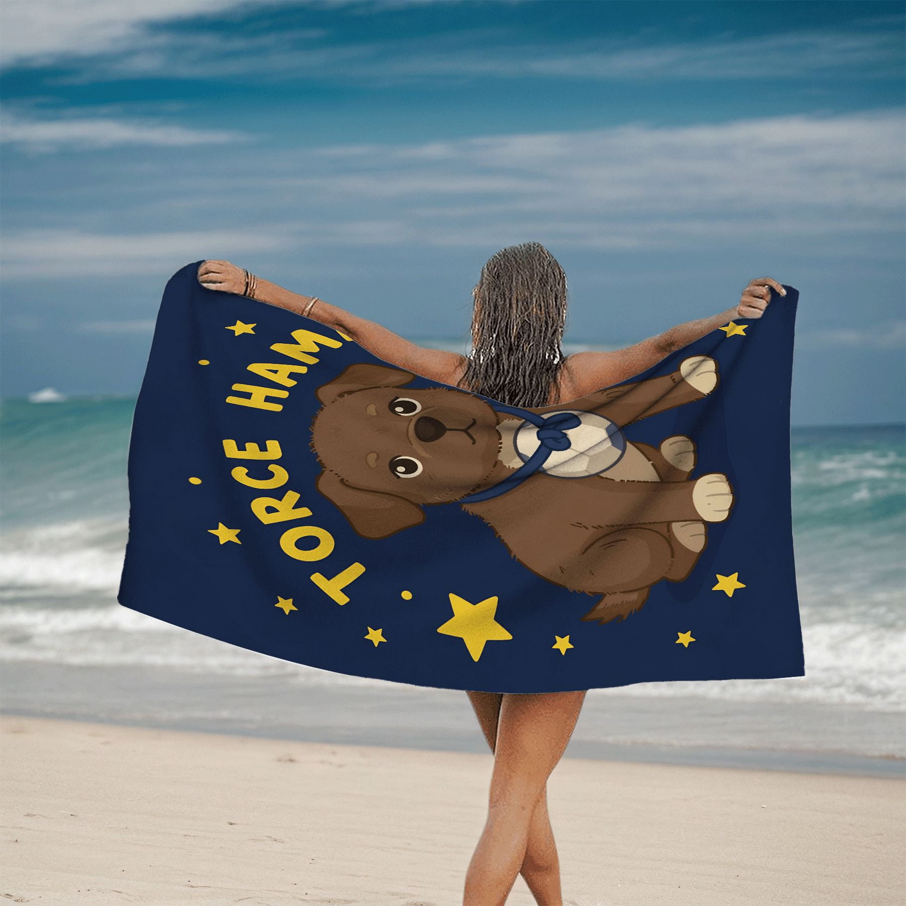 Starry Night Beach Towel - Soft Absorbent Pool Towel with Vibrant ...