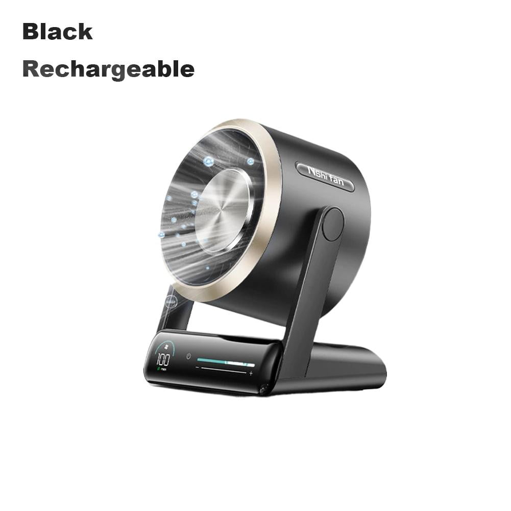 Starry Night Black Charging Model [2025 New] Small Fan Desktop Electric ...