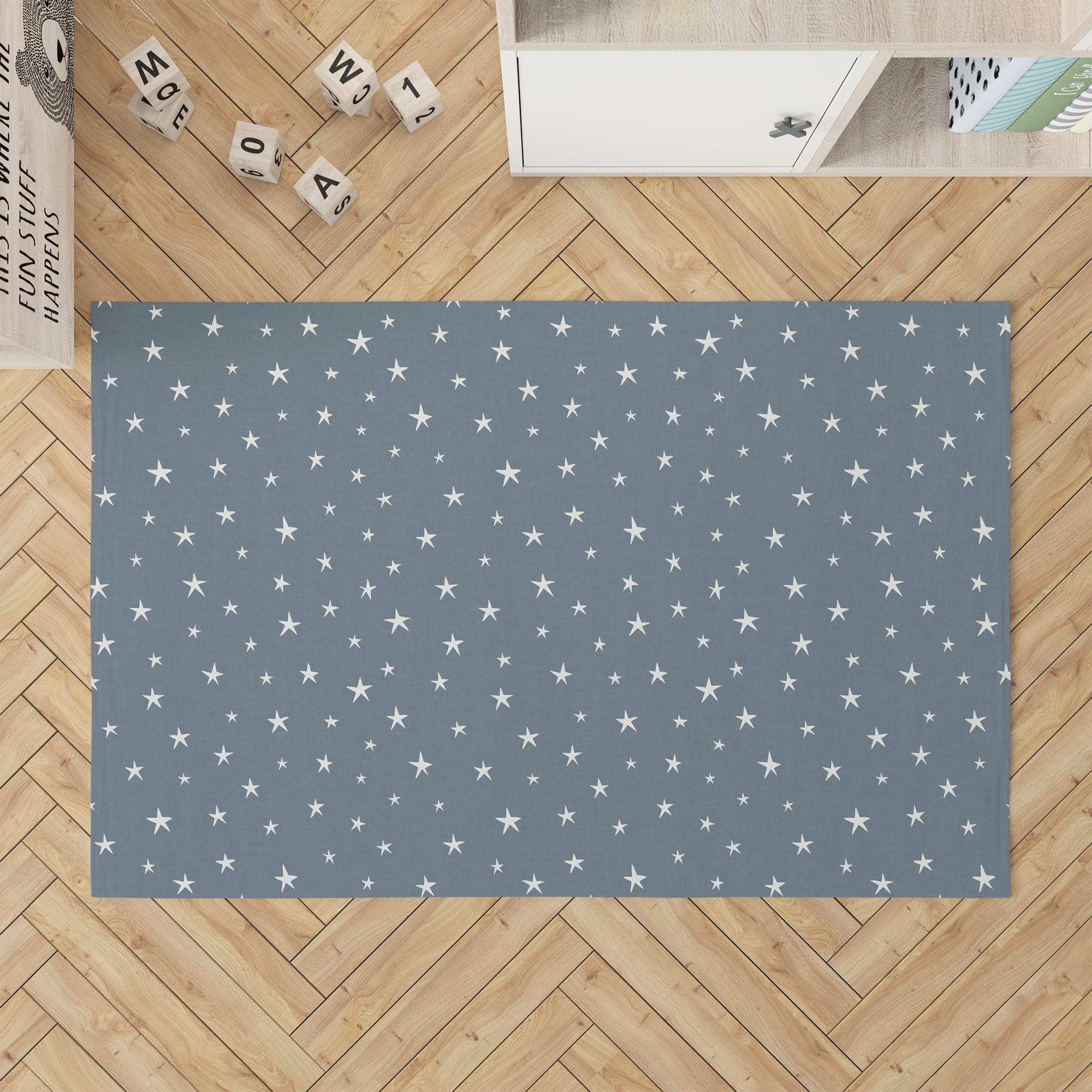 Starry Night Blue Kids Play Mat - Walmart.com