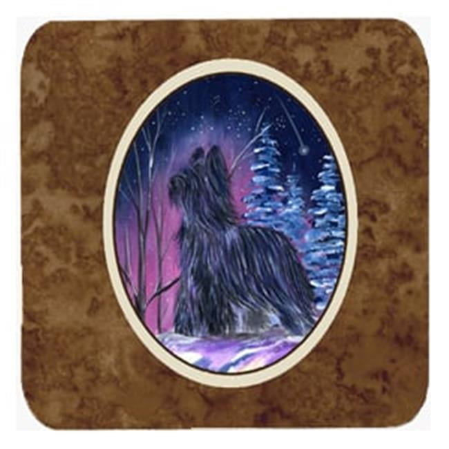 Starry Night Briard Foam Coasters - Set Of 4- 3.5 x 3.5 In. - Walmart.com