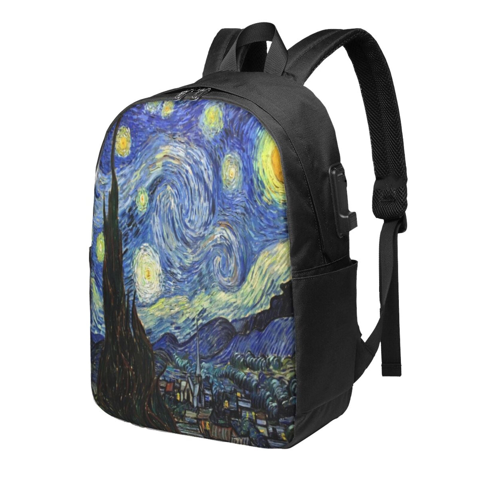 Starry Night By Vincent Van Gogh 1889 Backpack Fashion Travel Backpack ...