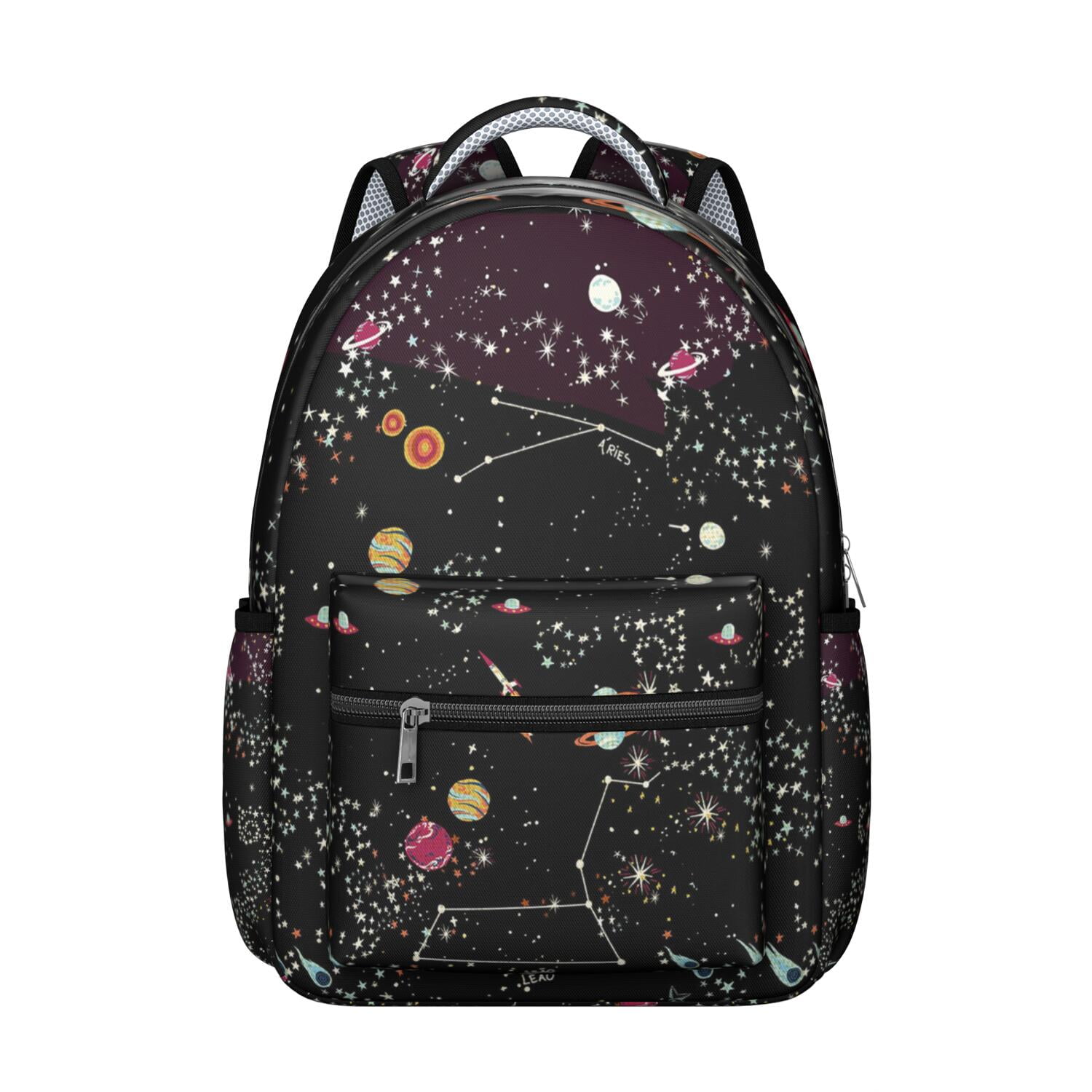 Starry Night Celestial Students Backpack Galaxy Outer Space Nebula ...