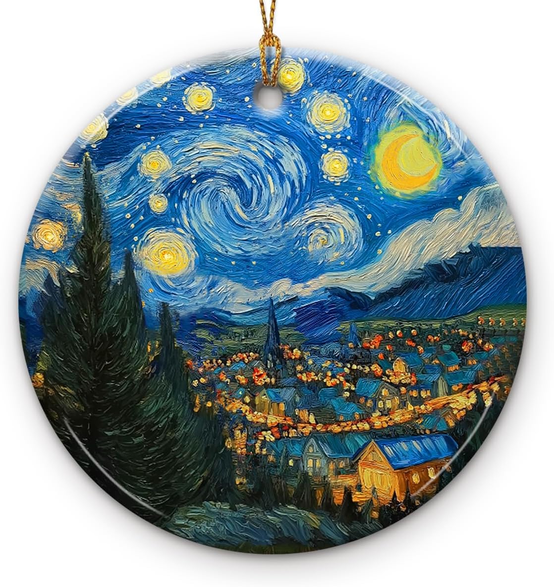 Starry Night Christmas Ornament - Starry Night Decorations For Classic ...