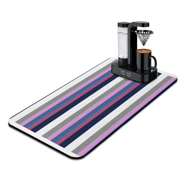 Starry Night Coffee Station Mat Non-Slip Counter Protector Mat for Home ...