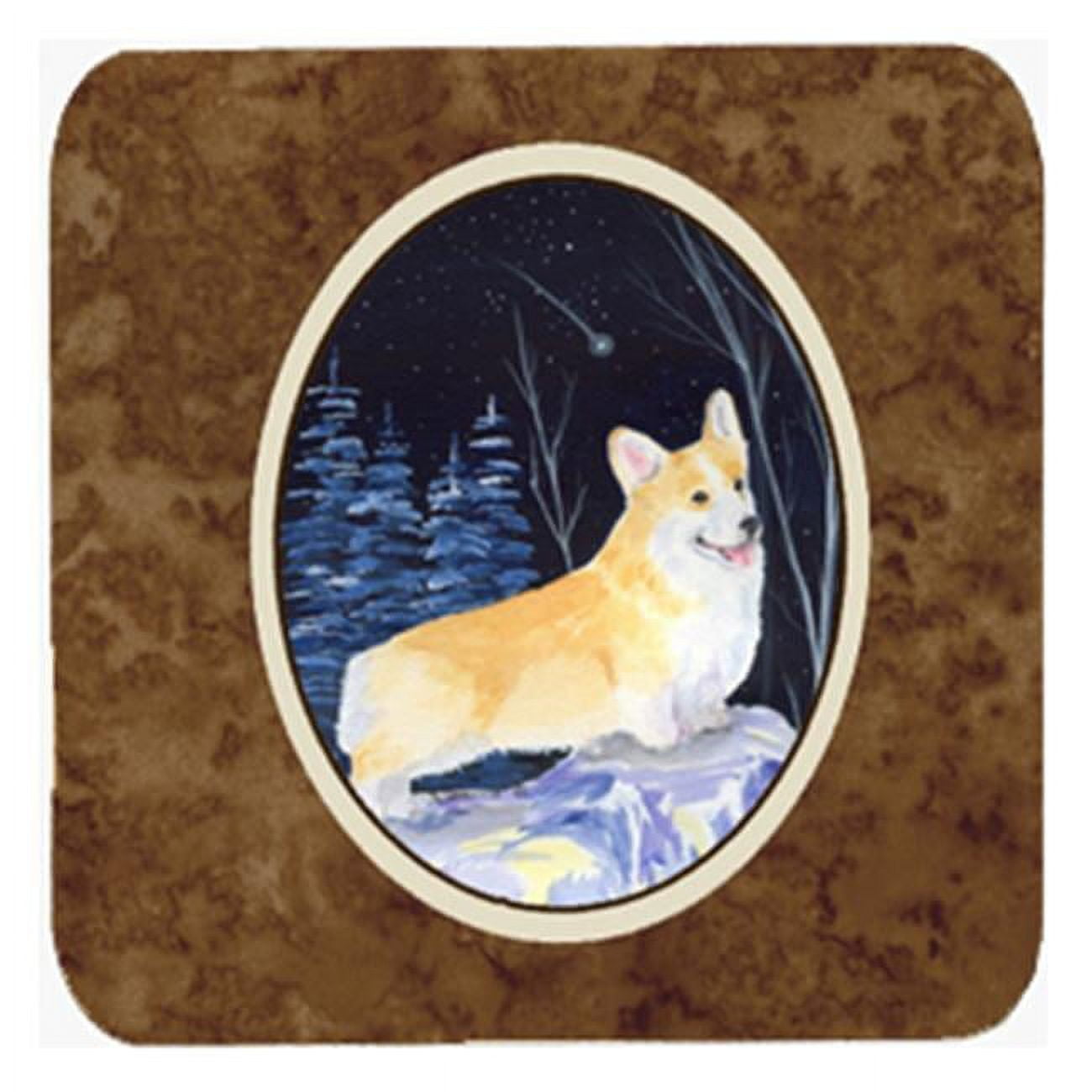 Starry Night Corgi Foam Coasters - Set Of 4, 3.5 x 3.5 In. - Walmart.com