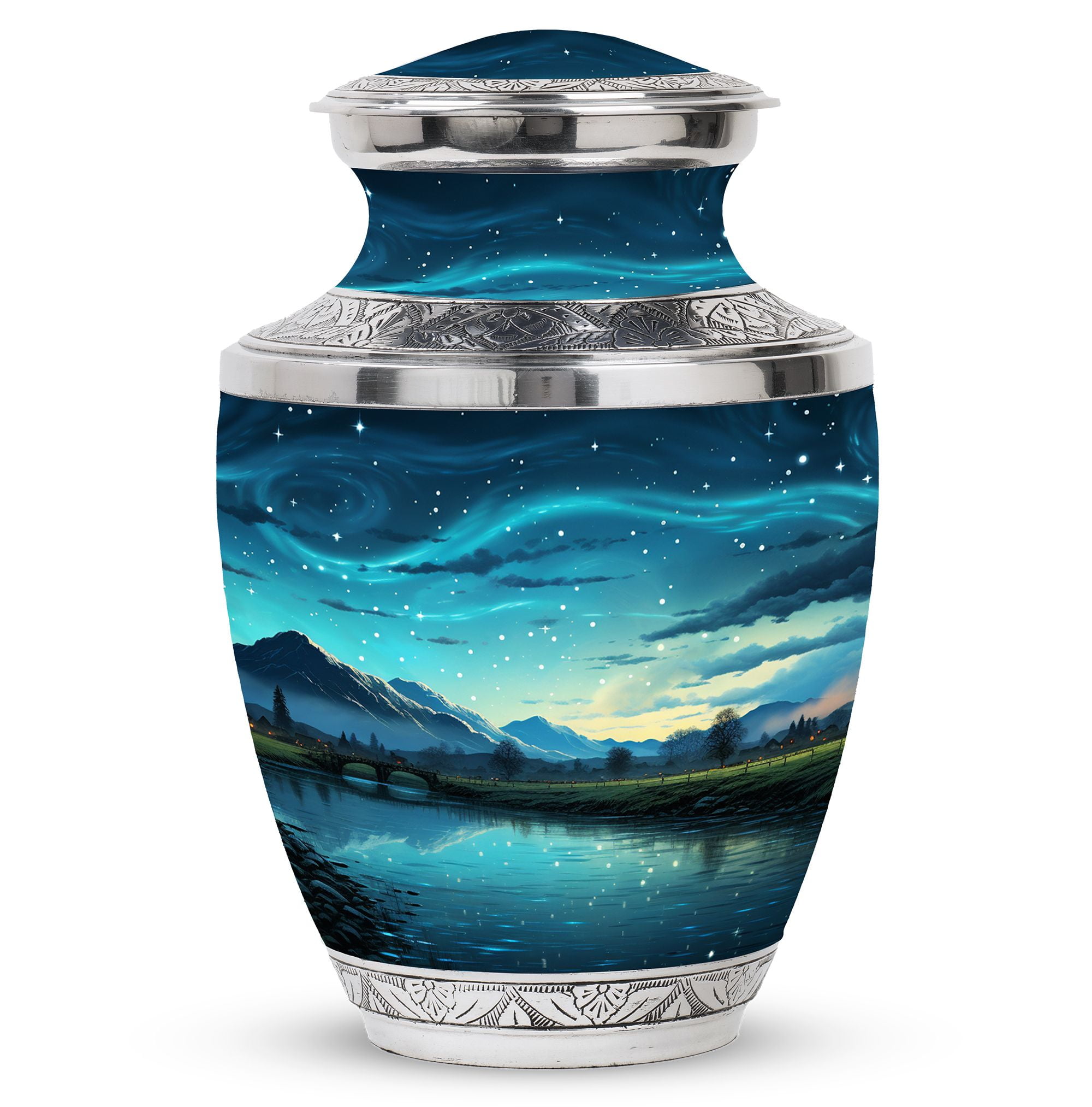 Starry Night Over the Countryside River Matriarchal Majesty - Large ...