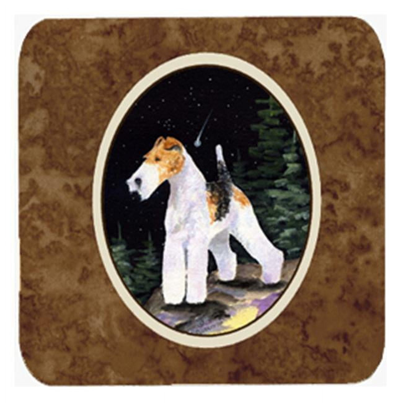 Starry Night Fox Terrier Foam Coasters, Set Of 4 - Walmart.com
