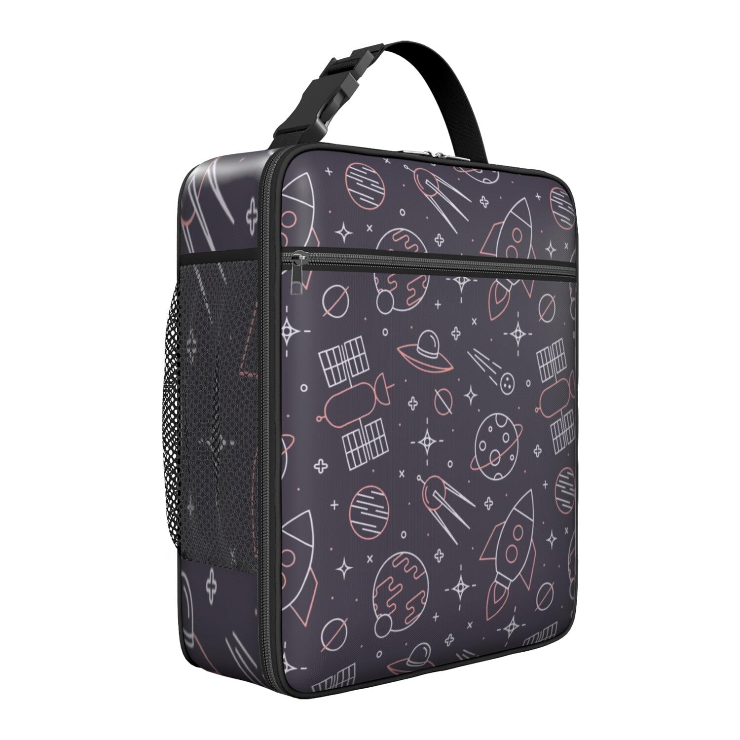 Starry Night Galaxy Lunch Bag – Celestial Spacecraft Theme Insulated ...