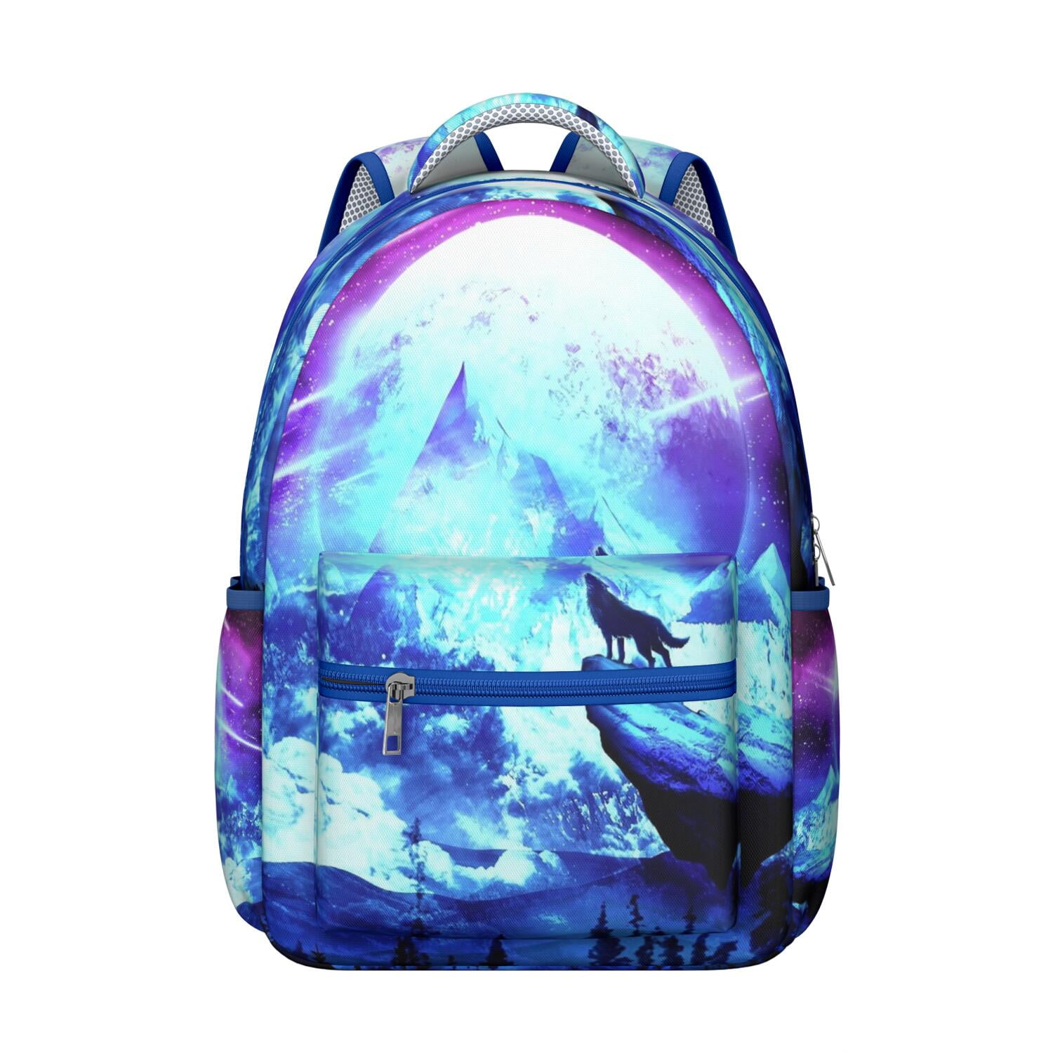 Starry Night Galaxy Students Backpack Celestial Outer Space Nebula ...