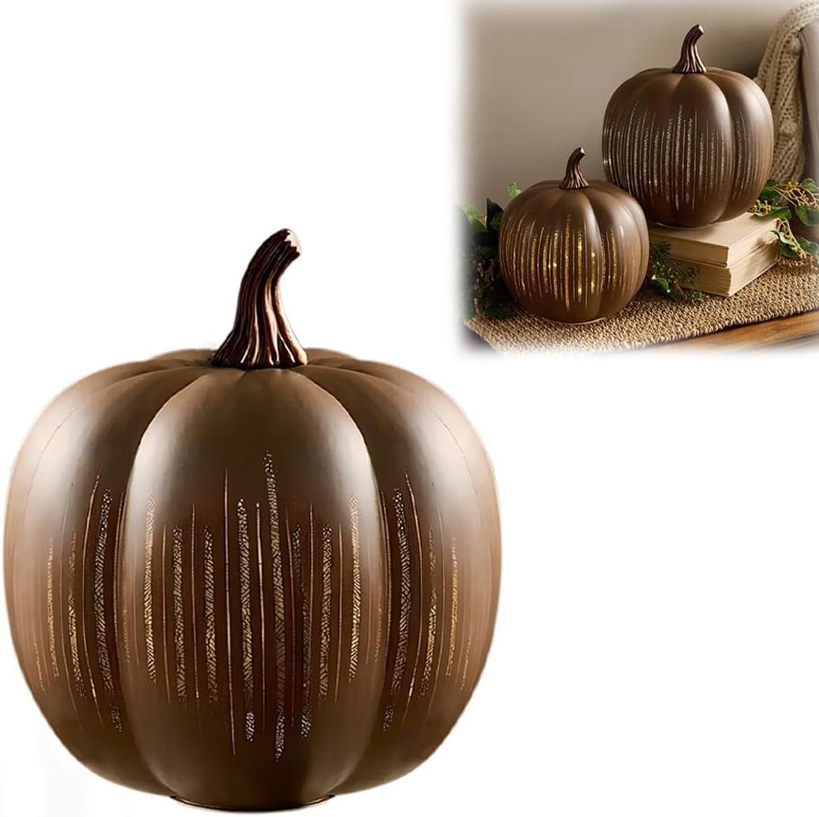 Starry Night Glass Pumpkins, Cherishous Twinkle LED Light Pumpkins ...