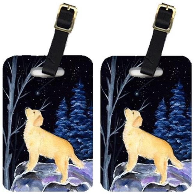 Starry Night Golden Retriever Luggage Tags, Pair of 2 - Walmart.com