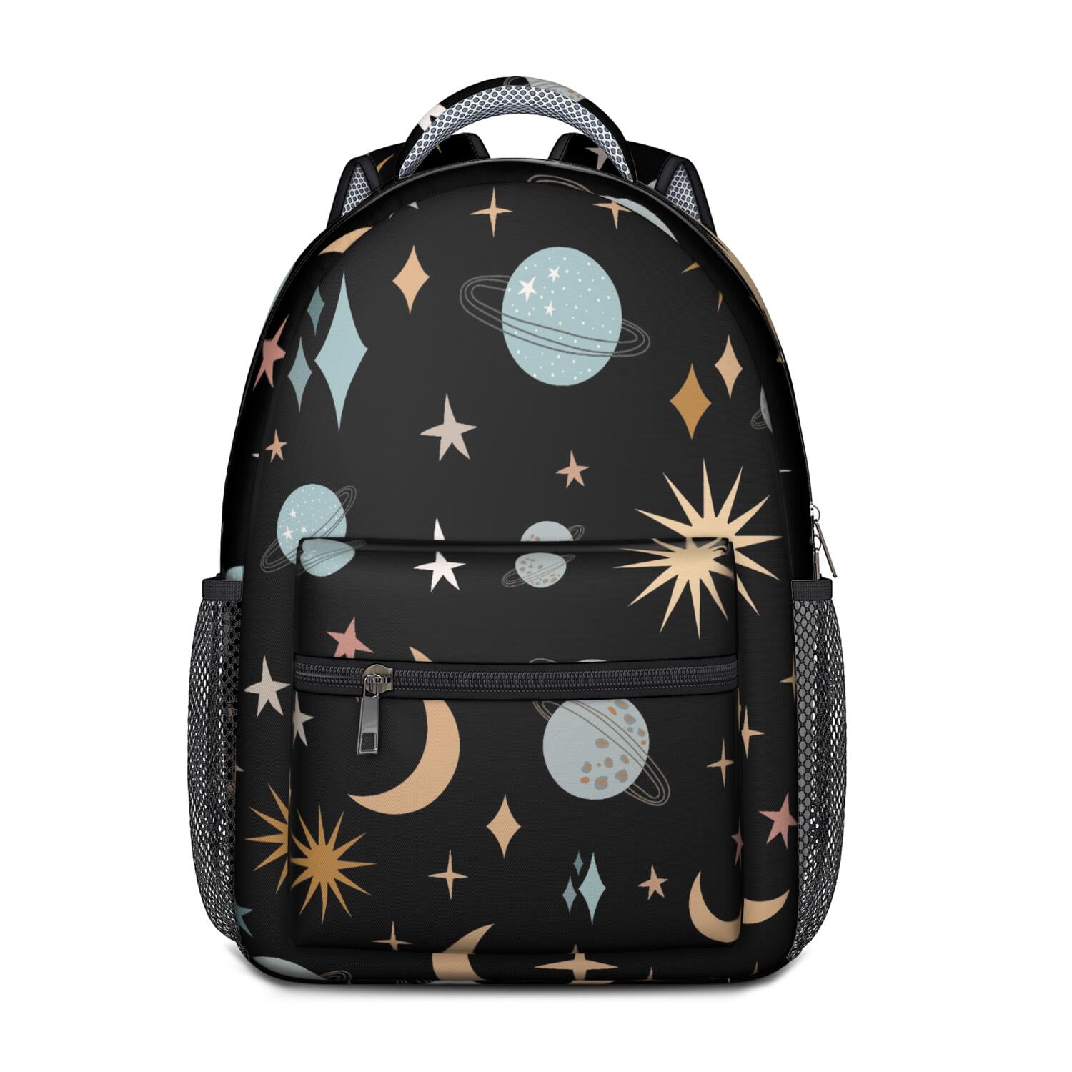 Starry Night Gothic Backpack – Celestial Moon & Sun Astrology Design ...