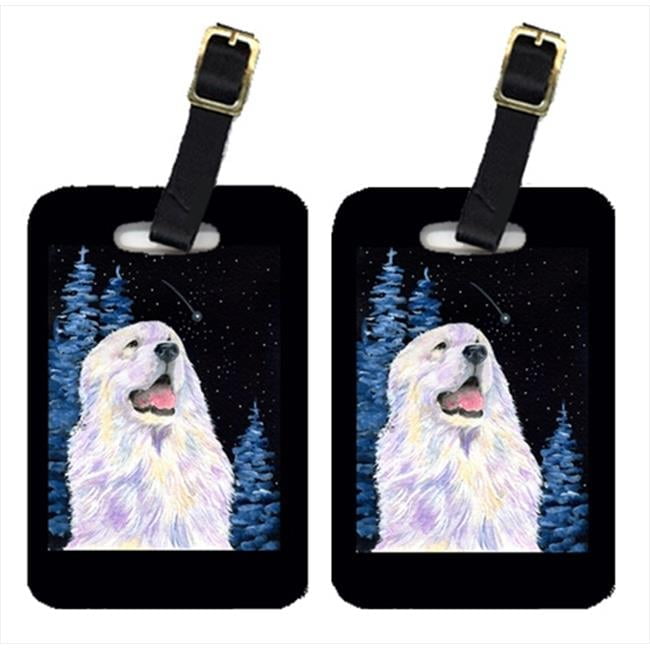 Starry Night Great Pyrenees Luggage Tags - Pair Of 2 - Walmart.com