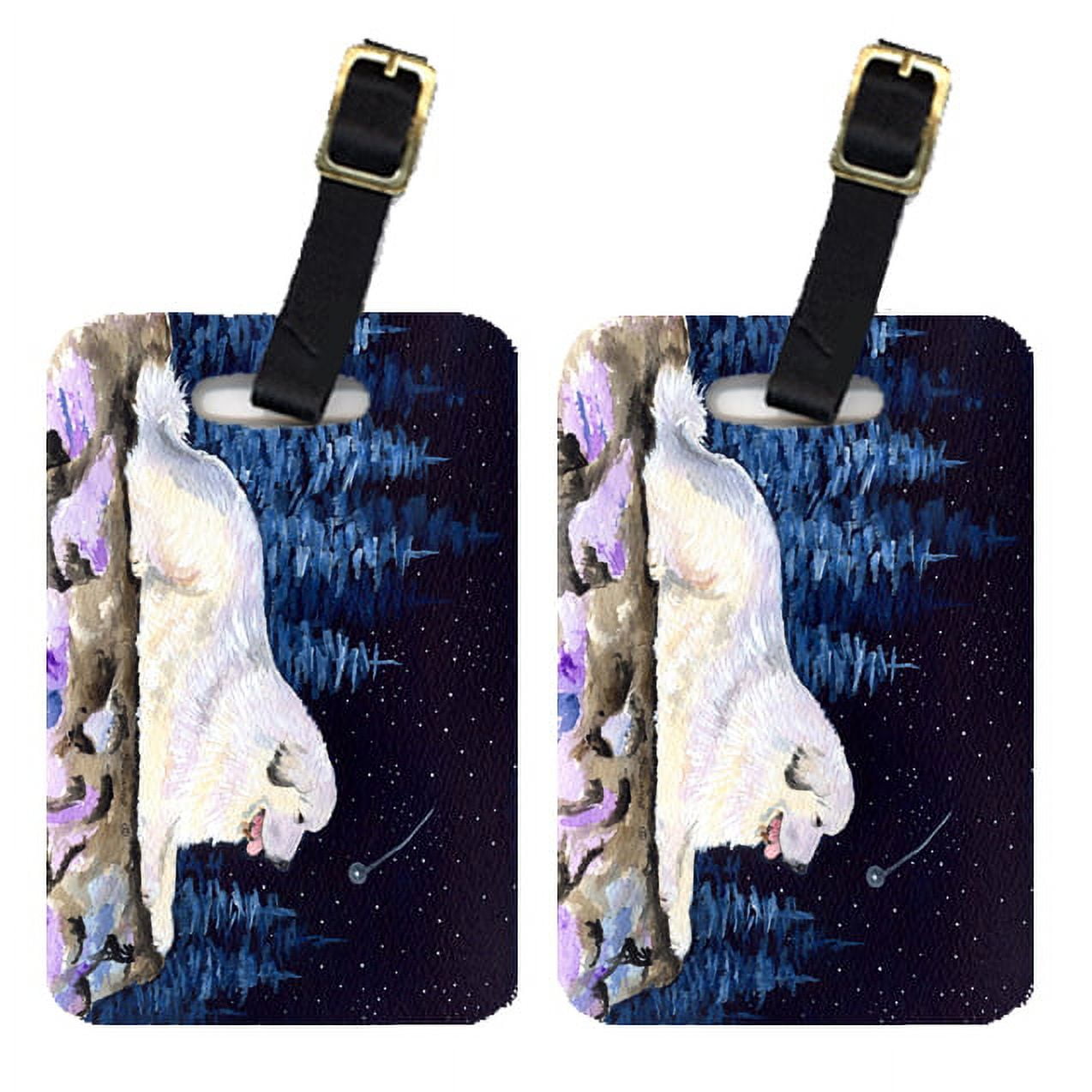 Starry Night Great Pyrenees Luggage Tags Pair of 2 - Walmart.com