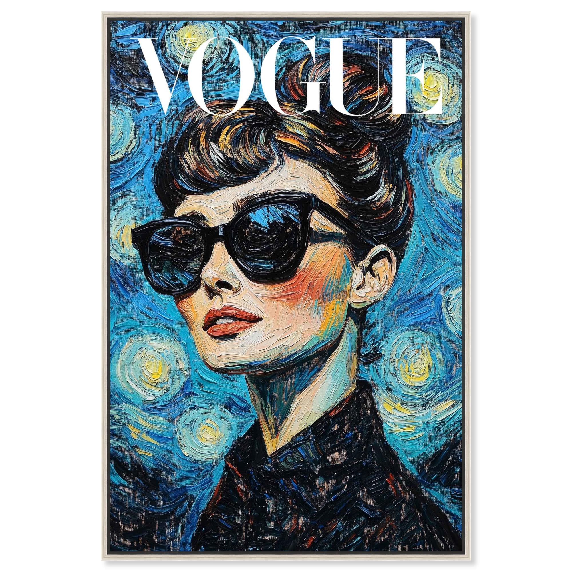 Starry Night Icon Canvas Iconic Portraits by Art Remedy, Silver Frame ...