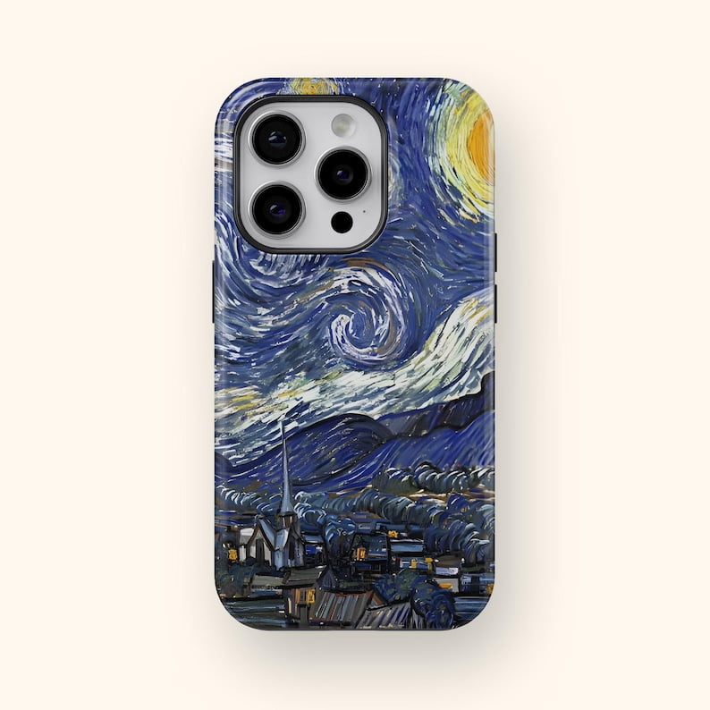 Starry Night Inspired Famous Painting Artwork Phone Case Artistic Sky ...