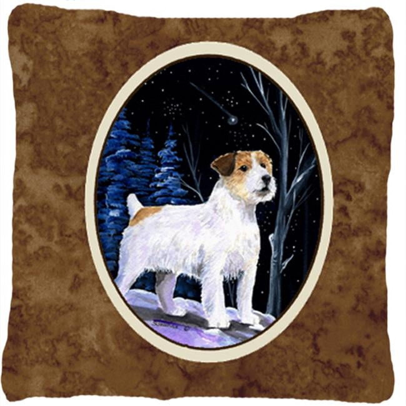 Starry Night Jack Russell Terrier Decorative Indoor & Outdoor Fabric ...