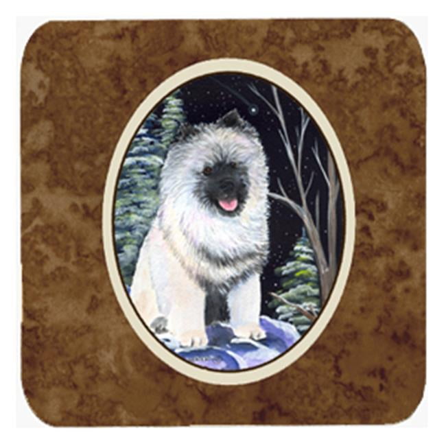 Starry Night Keeshond Foam Coasters - Set Of 4- 3.5 x 3.5 In. - Walmart.com