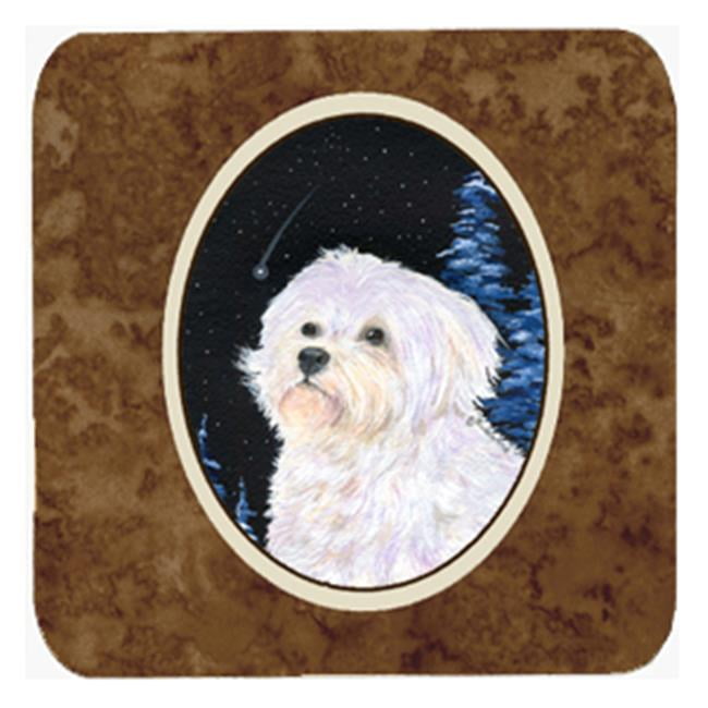 Starry Night Maltese Foam Coasters- Set Of 4 - Walmart.com