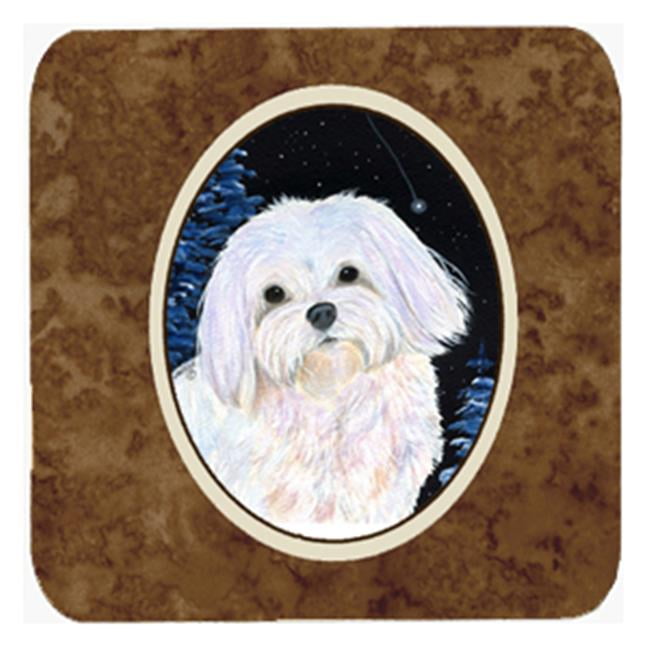 Starry Night Maltese Foam Coasters- Set Of 4 - Walmart.com