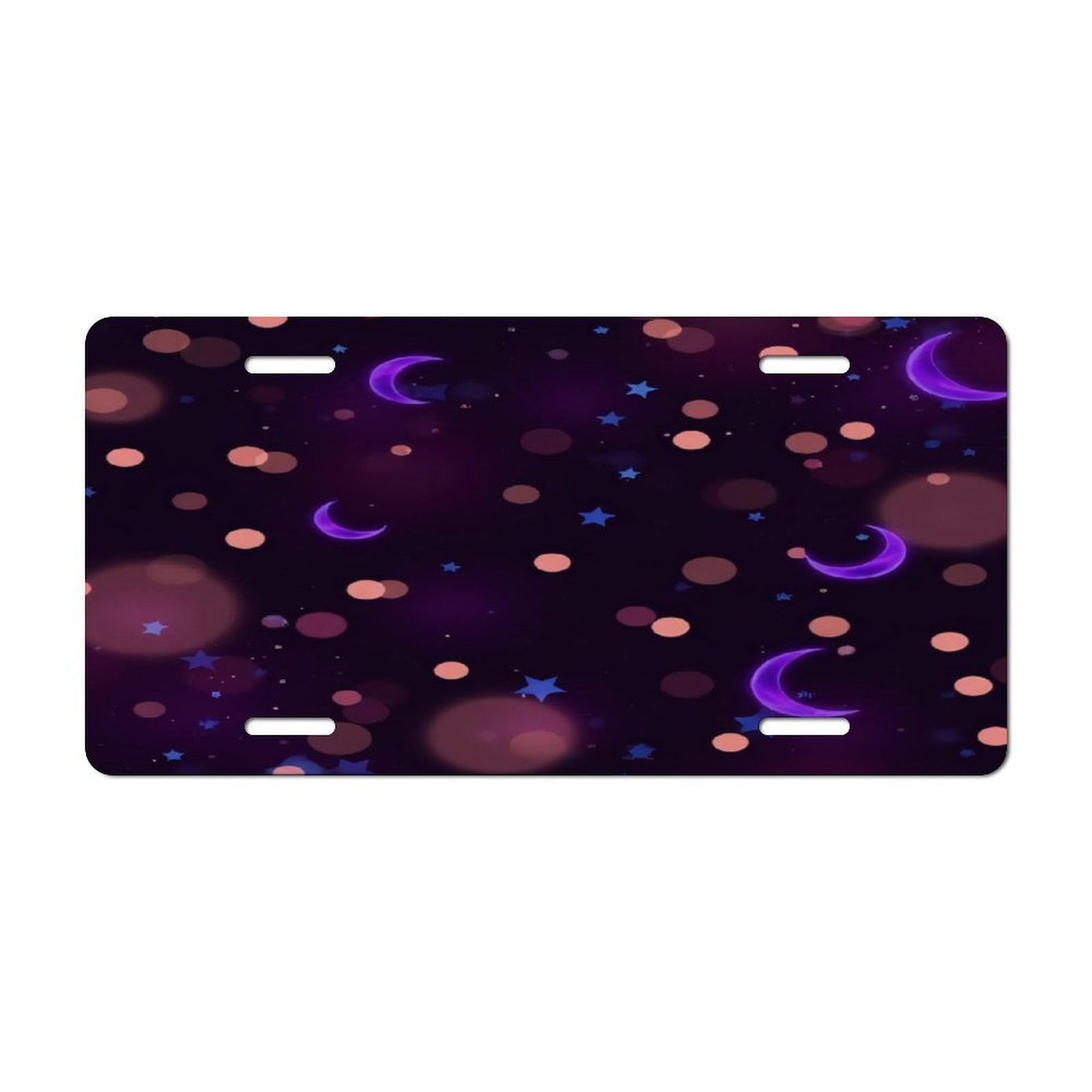 Starry Night with Moons And Lights Car Decorative Front License Plate ...