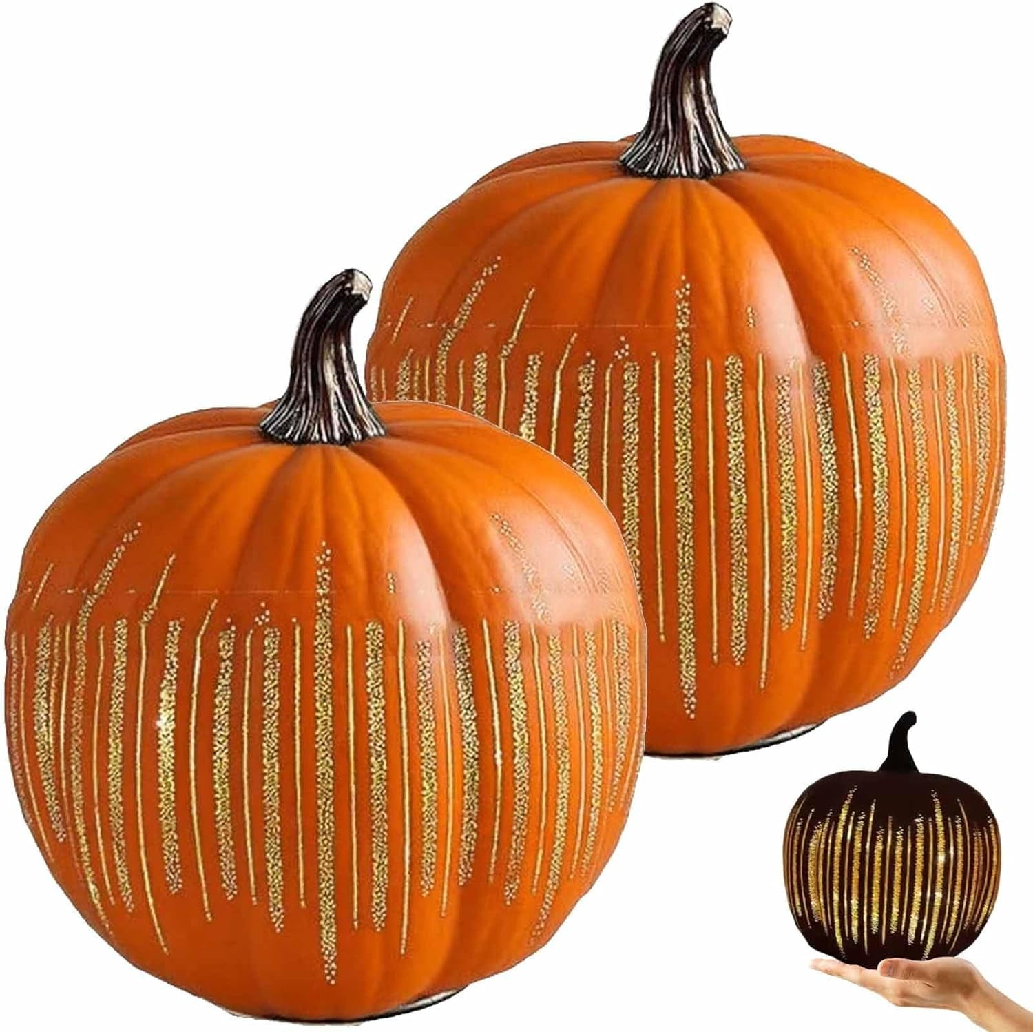 Starry Night Pumpkins, Cherishous Twinkle LED Light Pumpkins ...