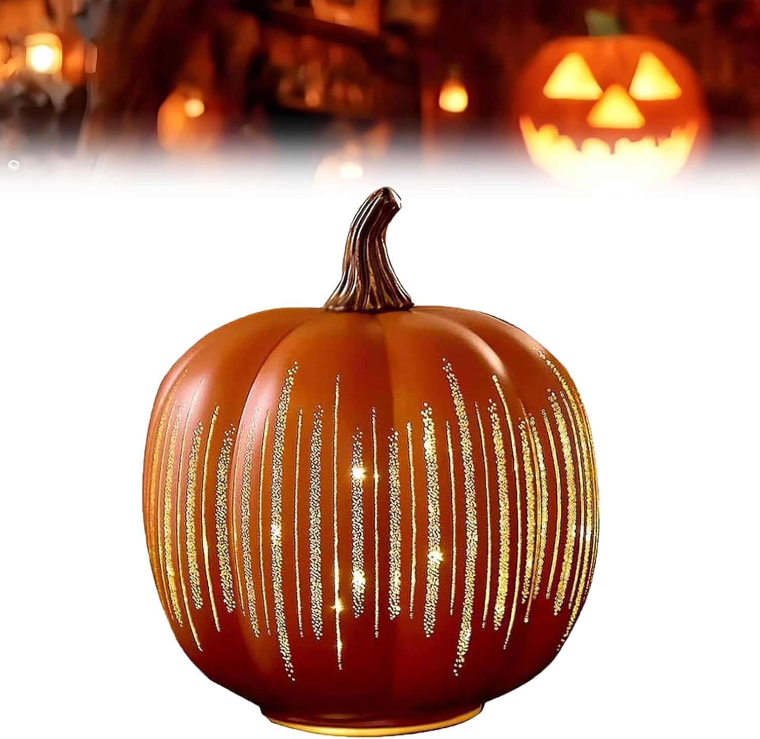 Starry Night Pumpkins, Light up Pumpkins Indoor, Lighted Sparkling ...
