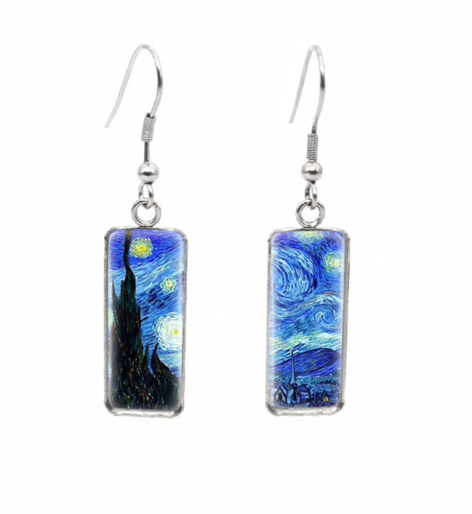 Starry Night Rectangular Drop Earrings - Walmart.com