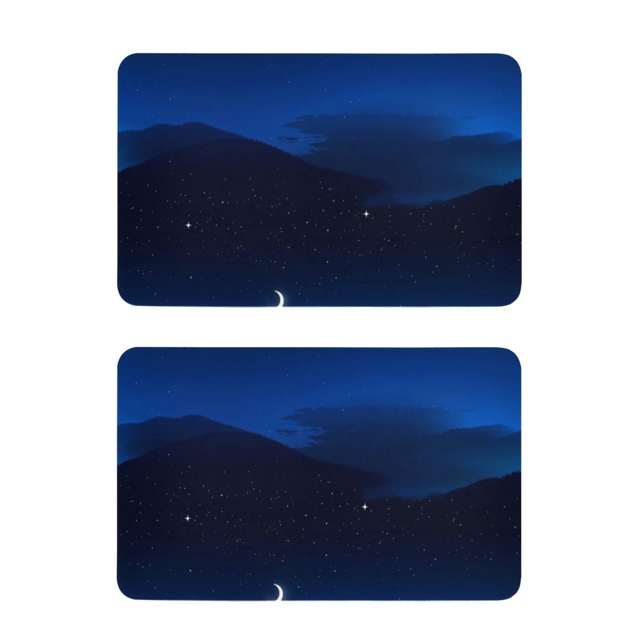 Starry Night Scenery 2 Pack 4x2.5 Inch Magnetic Stickers Thick and ...