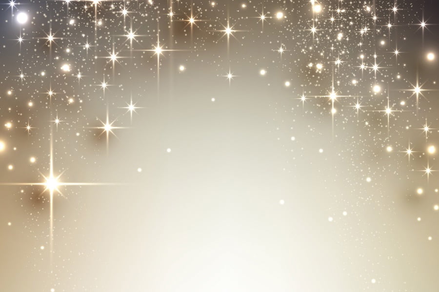Starry Night Sky Backdrop Golden Glitter Stars Dots Kids Birthday Baby ...
