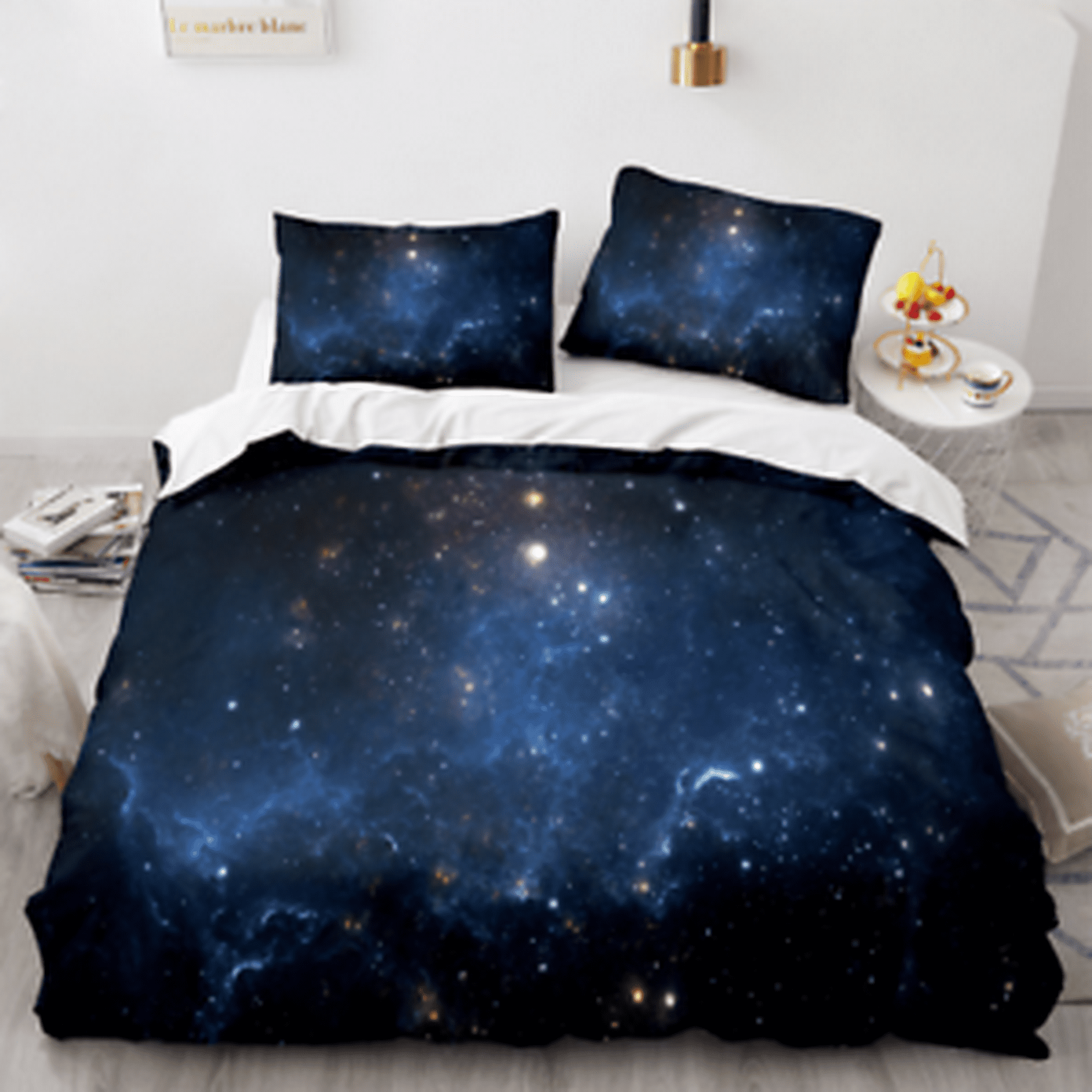 Starry Night Sky Duvet Cover Set Soft BeddingSet Romantic Star ...