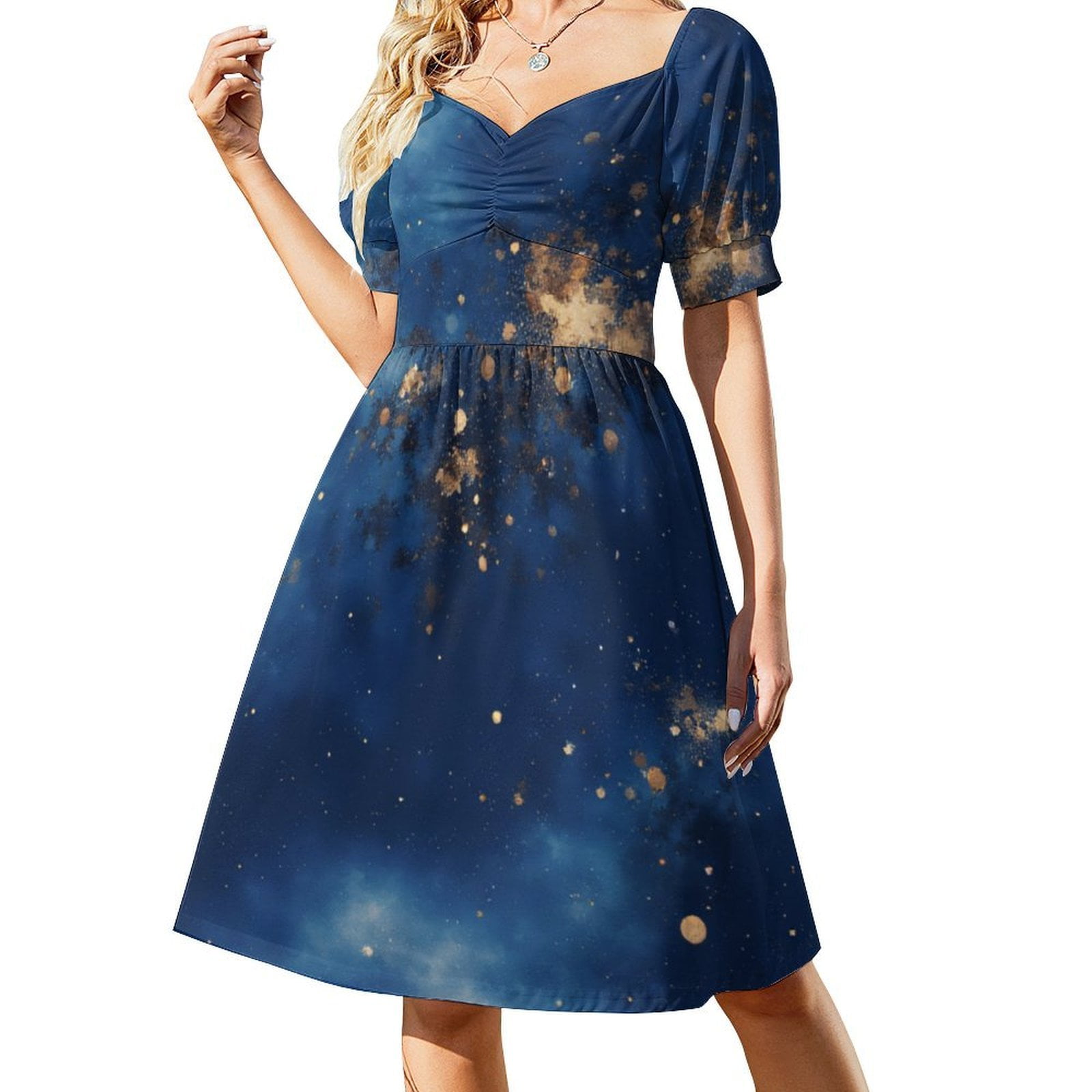 Starry Night Sky Glow-1 Summer Women's Dress 2025 Elegant Dresses Plus ...