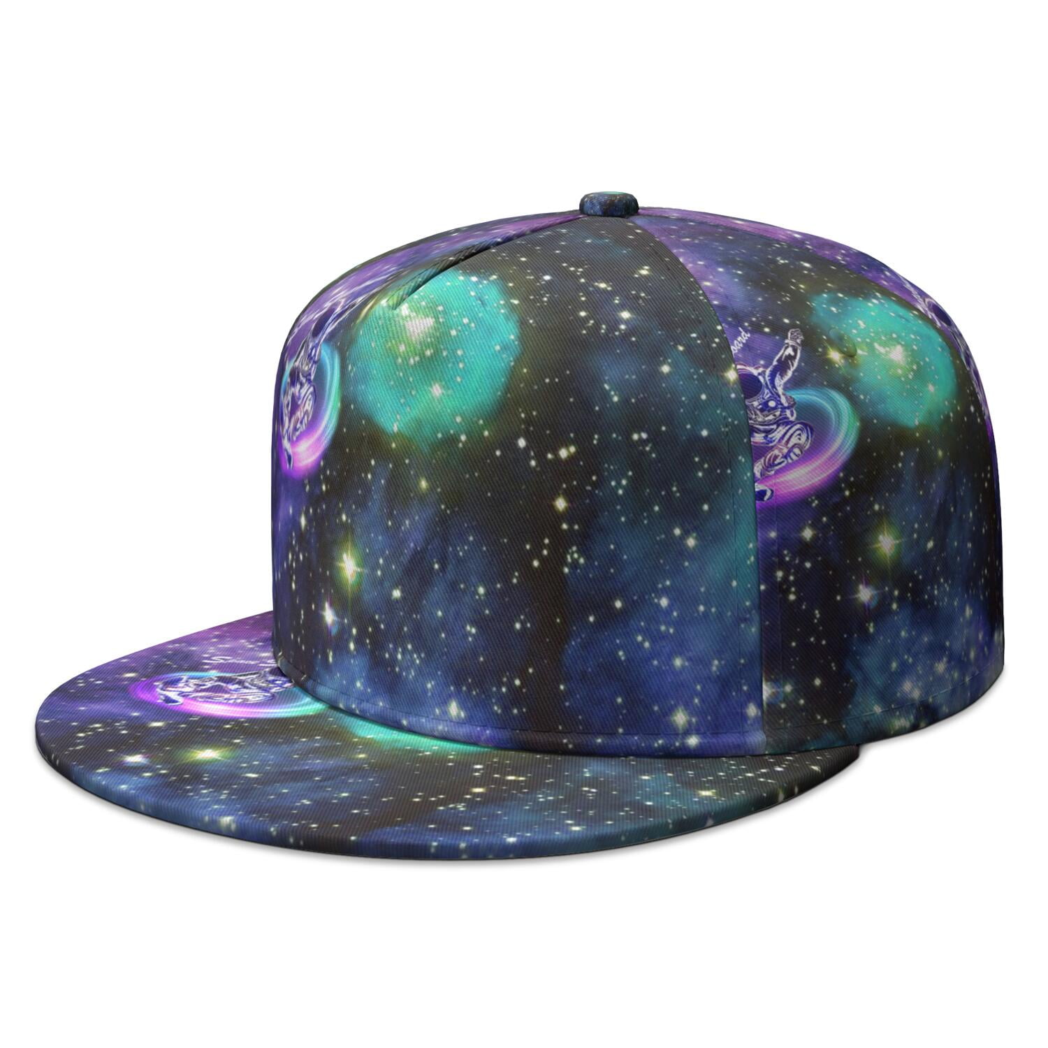 Starry Night Sky Hat – Nebula Cosmic Print, Adjustable Baseball Cap for ...