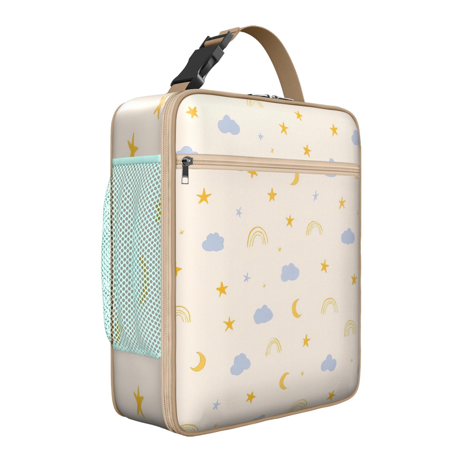 Starry Night Sky, Moon, Aurora Lunch Box Insulated Lunch Bag Box Women ...