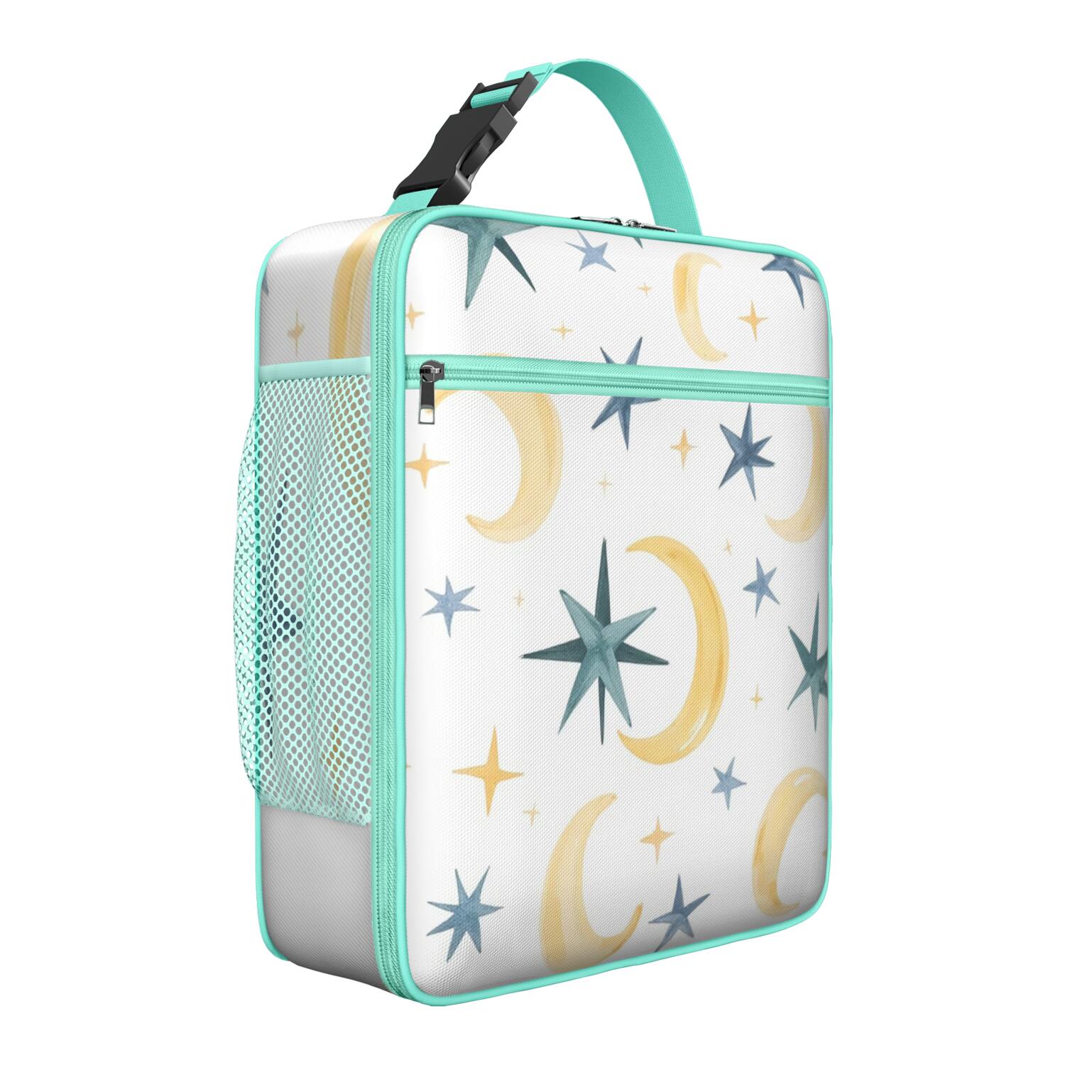 Starry Night Sky, Moon, Aurora Lunch Box Insulated Lunch Bag Box Women ...