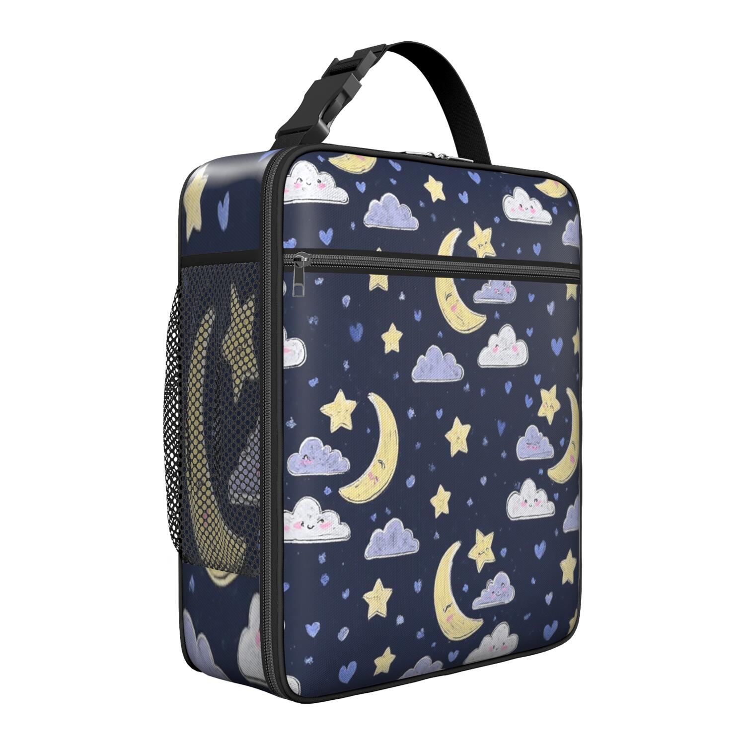 Starry Night Sky, Moon, Aurora Lunch Box Insulated Lunch Bag Box Women ...